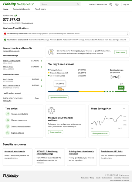 Updates to Netbenefits Homepage
